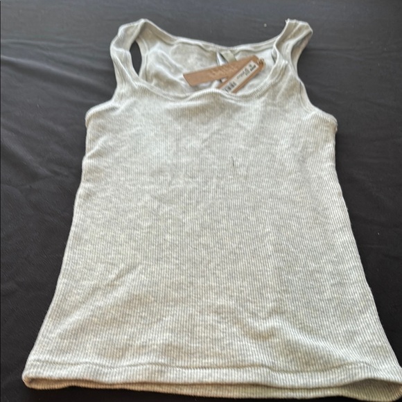 SKIMS | Tops | Skims Womens Grey Tank Top Long Ribbed Light Heather ...
